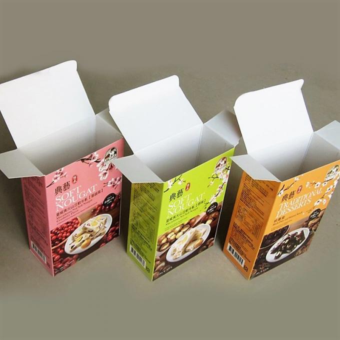 Colored Coated Paper Packaging Box Fold - And - Tuck Construction Style