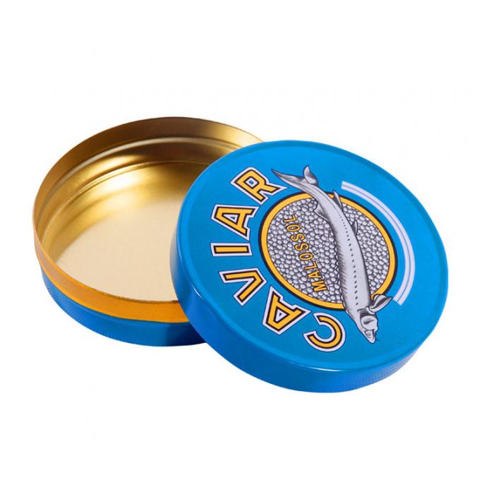 125g 250g Caviar Packaging Tin Box Can Custom Color ISO 9001 Approved