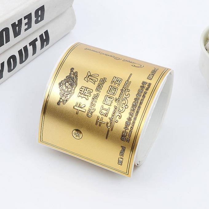 Matt Gold Logo Label Stickers , Multi Shape Print Your Own Wine Bottle ...