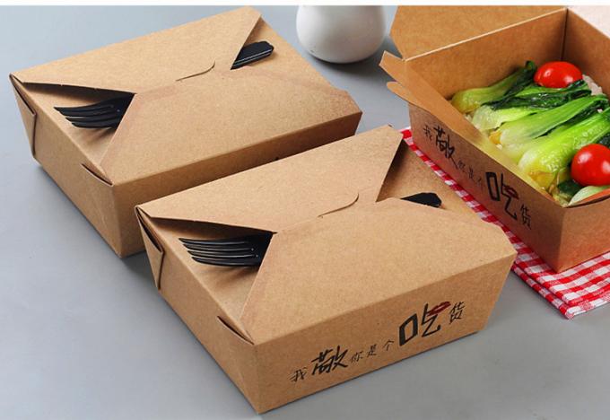 Disposable Takeaway Craft Paper Lunch Food Box Paper Meal Box Standard