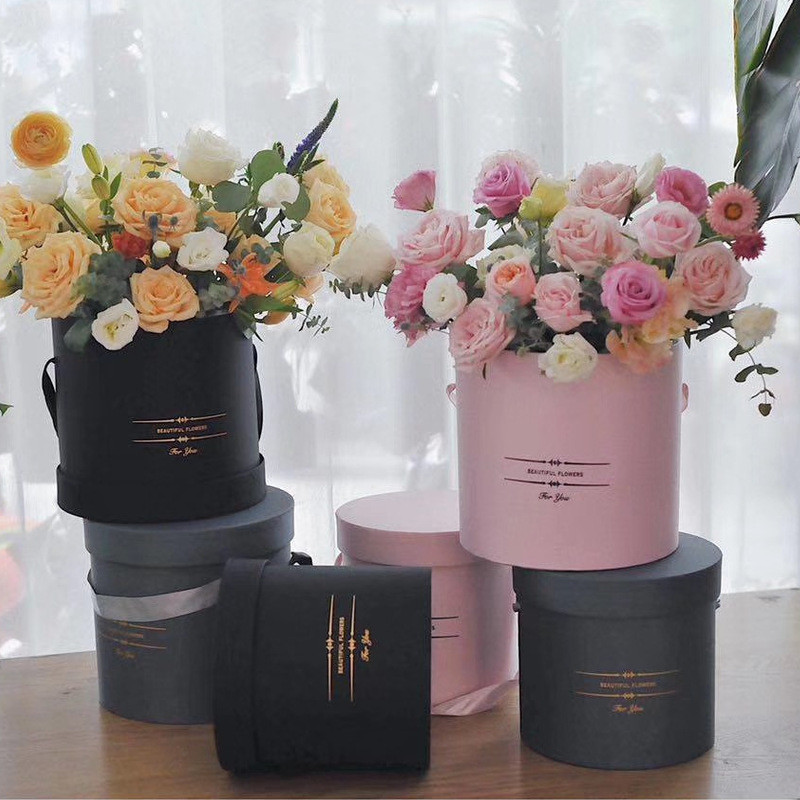 Real Preserved Rose Rigid Paper Gift Box Round And Square Flower Box ...